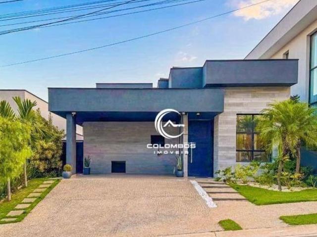 Raridade! Casa térrea à venda no Swiss Park, Residencial Glarus. 195m², 3 suítes, escritório, energi