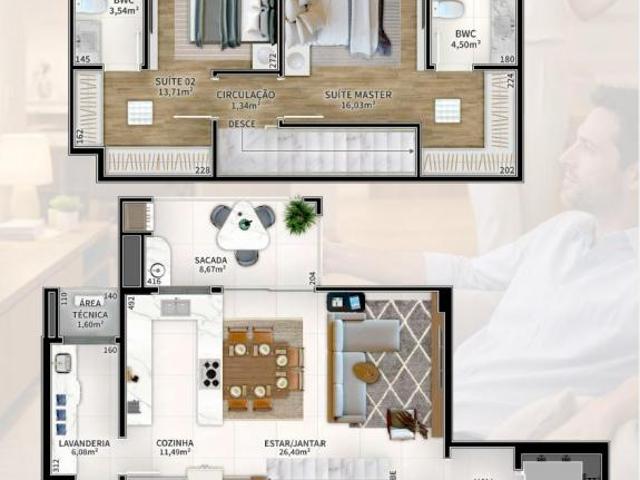 Raridade no Batel Duplex com 2 suites 2 vagas 115m2 privativos