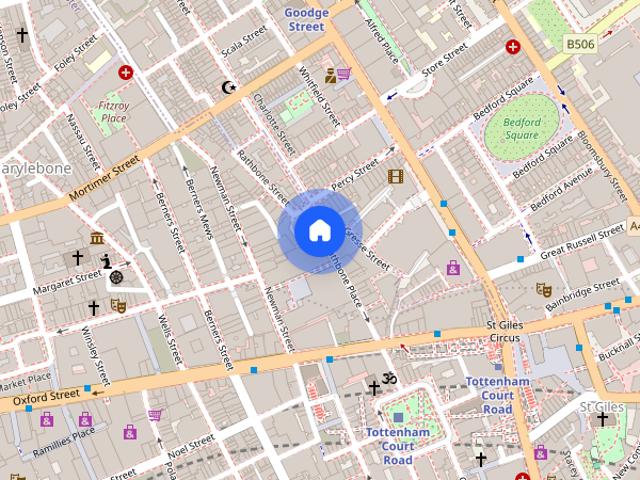 Rathbone Place, Fitzrovia, London W1T