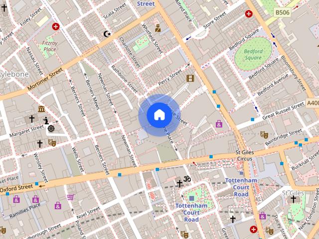Rathbone Place, Fitzrovia, London, W1T