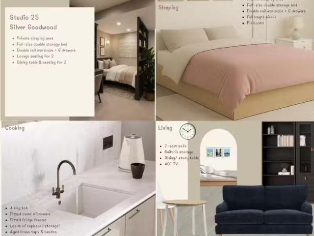 Rental! 2 BA Studio flat for rent in Silver Goodwood Studio 2.