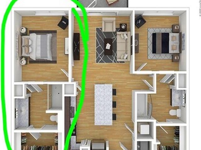 Renting primary suite for third floor apartment
