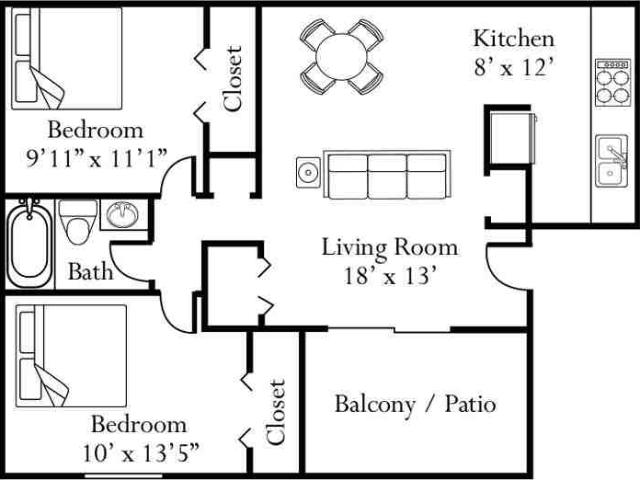 Red Coach Village 2 Bedroom Apartment for Rent at 199 The Post Rd, Springfield, OH 45503