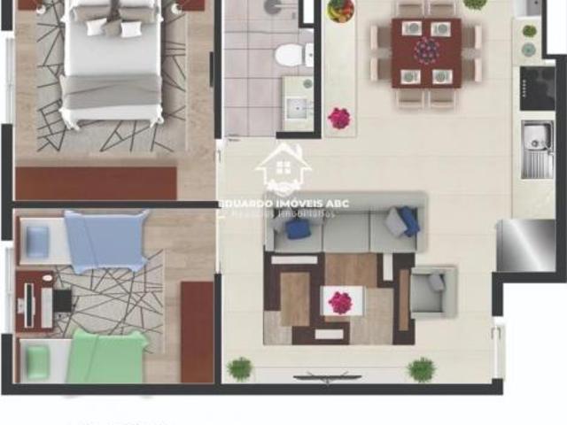REF: 10624 Apartamento Apartamento Padrão para Venda, 2 dorm s, 1 vaga s, 45 m²