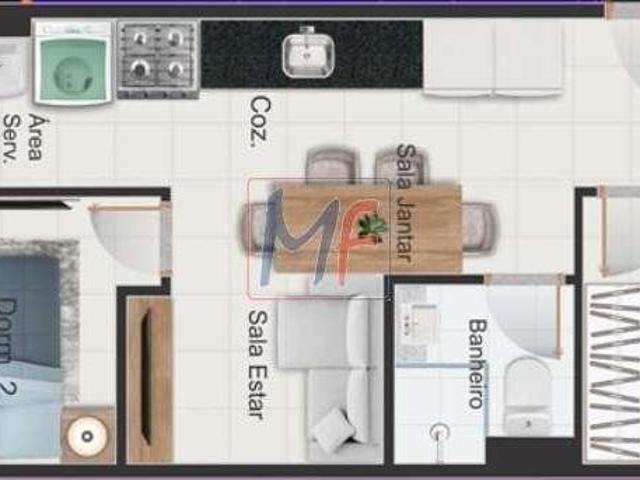 REF. 14.686 Lindo Apartamento no bairro Itaquera, previsão de entrega 06/2022, com 30 m², 1 dorm