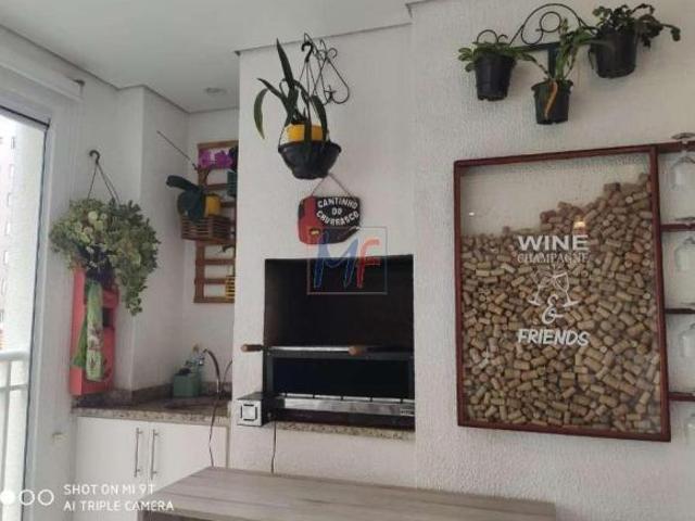 REF: 15.313 Lindissimo Apto V. Gumercindo, 110 m² a.u., 3 quartos 2 suítes, varanda gourmet, c