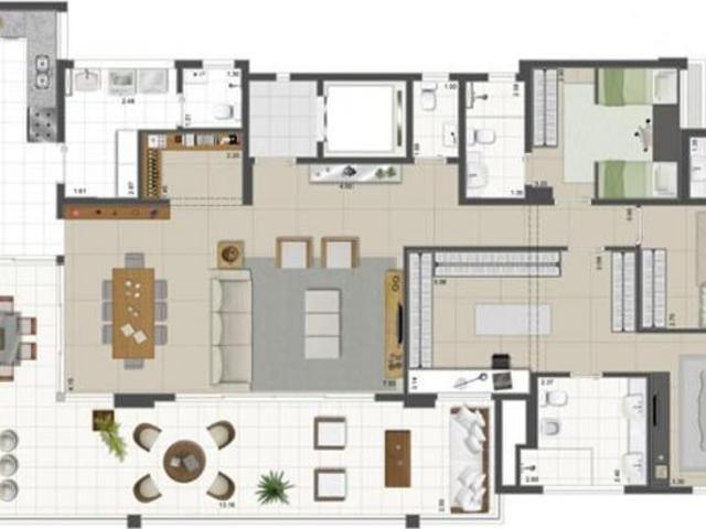 Reserva Jd Sul apartamento moderno com otima planta e otimo lazer