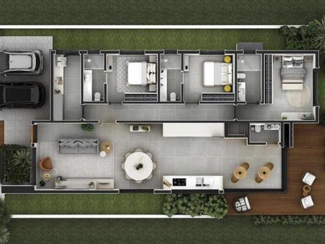Residência Ilhas Park M6 Mobiliada e Decorada Casa