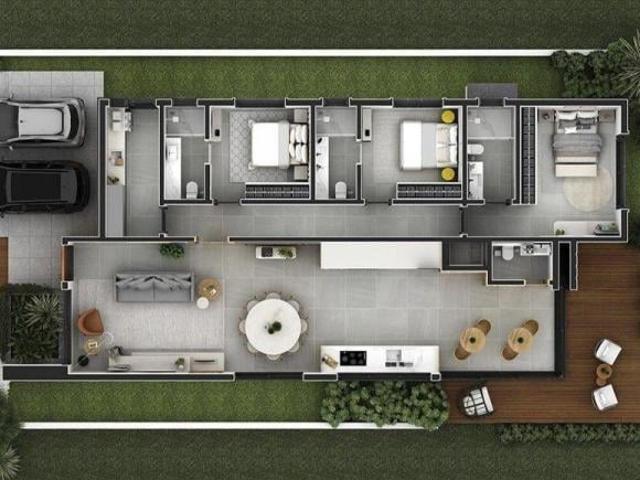 Residência Ilhas Park M6 Mobiliada e Decorada Casa