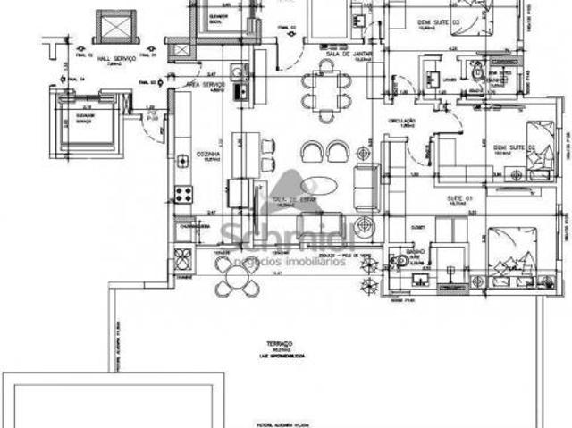 Residencial Tênis Clube Apartamento com 3 dormitórios à venda, 123 m² por R$ 1.157.142,00 Morro