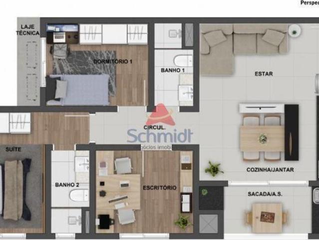 Residencial Algarve Apartamento à venda, 73 m² por R$ 578.453,00 Centro São Leopoldo/RS