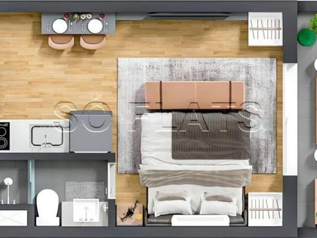 Residencial Ara Faria Lima, Studio disponível para venda com 29m² e 1 dormitório