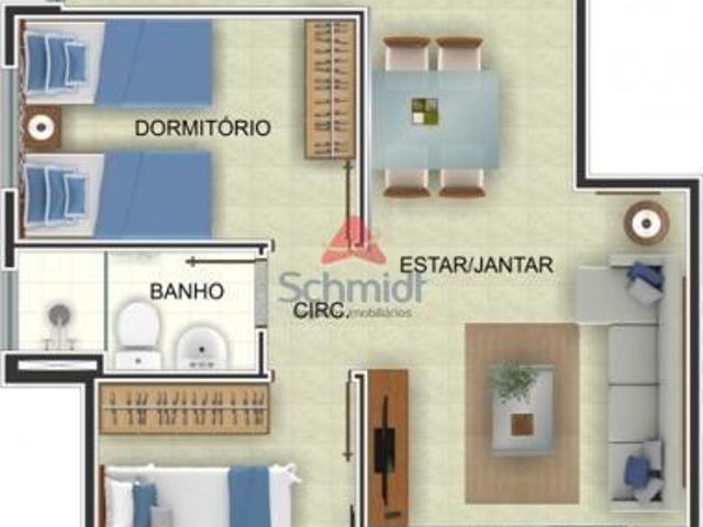 Residencial Bento Gonçalves Apartamento à venda, 54 m² por R$ 310.000,00 Guarani Novo Hamburgo