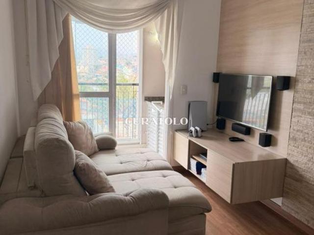 Residencial Conquista Apartamento à venda com 50 m², 2 quartos, varanda e vaga, Vila Pires, Santo