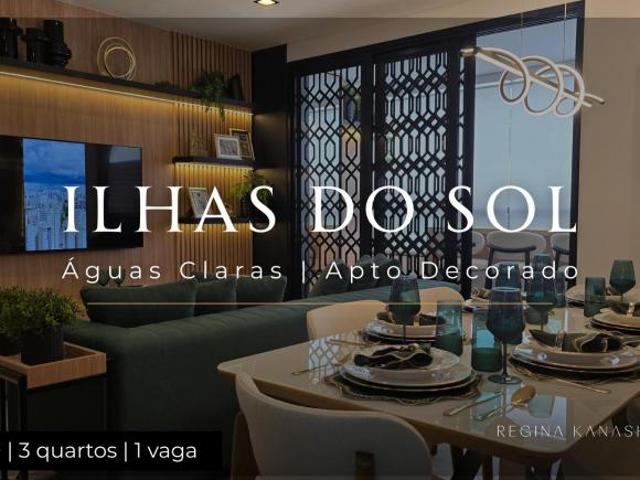 Residencial Ilha do Sol | 3 quartos 1 suíte | 90,68 m² | Varanda gourmet | Águas Claras