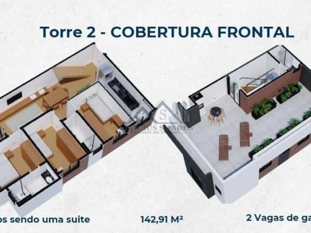 Residencial José Sarot Cobertura Duplex no Residencial José Sarot – 3 Quartos 1 Suíte, 142m2