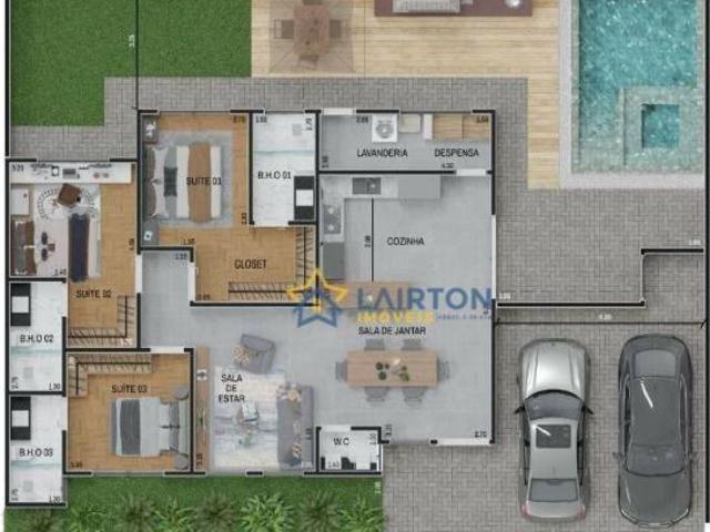 Residencial Solar Chácara Interlagos Casas Térreas com 3 Suítes em Condomínio Fechado, Atibaia S