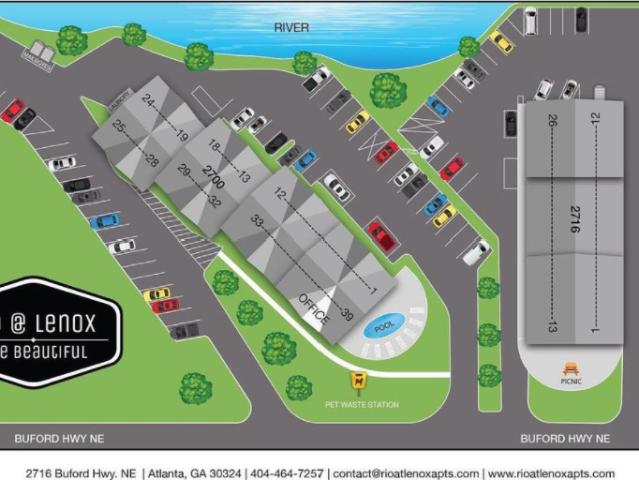 Rio at Lenox 2 Bedroom Apartment for Rent at 2716 Buford Highway Northeast, North Atlanta, GA 30324 Pine Hills