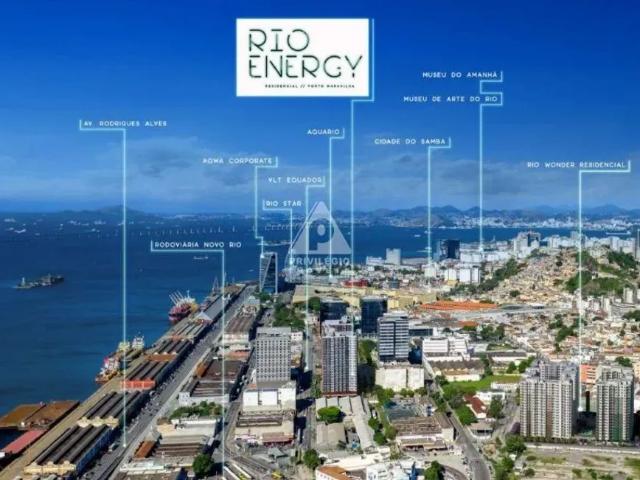 Rio Energy: Apto 2 Quartos 1 suíte com vaga Vista Baia de Guanabará Porto Maravilha, RJ