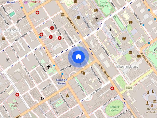 Ridgmount Gardens, Bloomsbury, London, WC1E 7AT