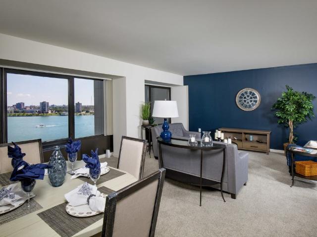 Riverfront Towers 1 Bedroom Apartment for Rent at 250 Riverfront Dr, Detroit, MI 48226 Downtown Detroit