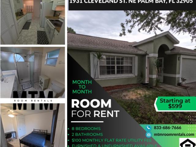 ROOM FOR RENT: Palm Bay! NO Security Deposit! Mon