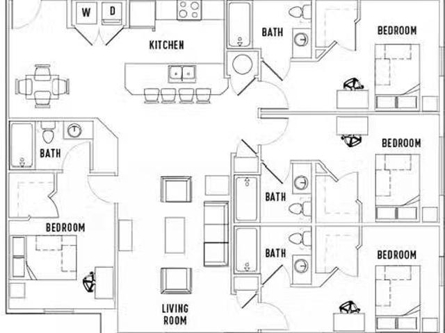 Room in 2 Bed 2 Bath A