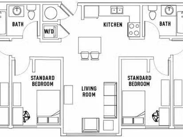 Room in 4 Bed 3 Bath