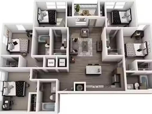 Room in 4 Bedroom 4 Bathroom D1