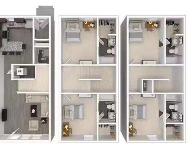 Room in 4 Bedroom 4 Bathroom 4 Townhome