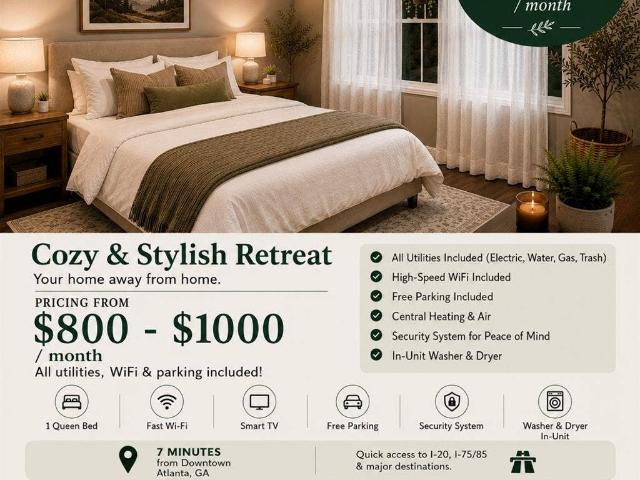 Room Rental ATL $925