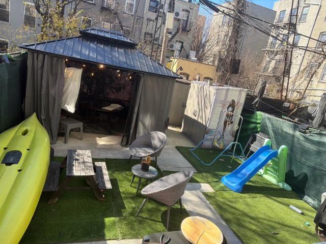 Room with backyard access