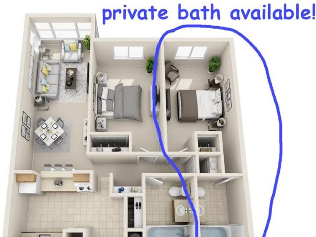 Room with private bathroom. Downtown Hartford