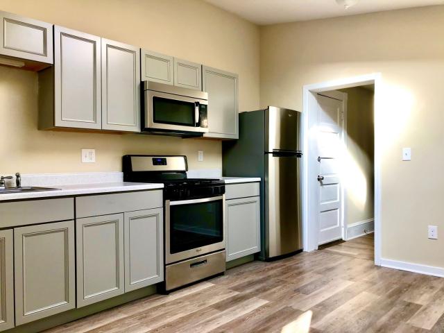 Roomy 1br with office, new kitchen, private deck, yard