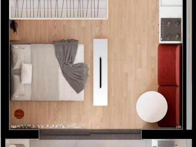 Rocca Studio 33m² Open Space c/ sacada gourmet no Boa Vista