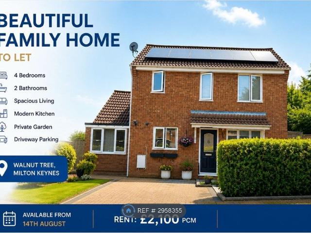 Rosebay Close, Milton Keynes MK7, 4 bed detached house to rent, £2,100 pcm | PrimeLocation