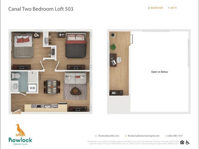 Rowlock 2 Bedroom Apartment for Rent at 3620 Phinney Ave N, Seattle, WA 98103 Fremont