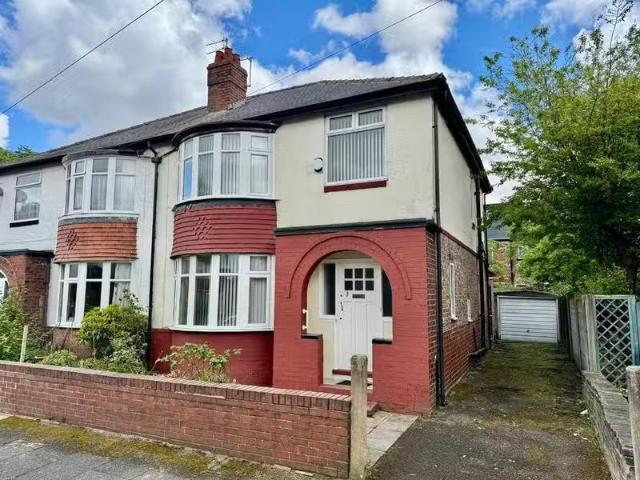 Royston Avenue, Whalley Range 3 bed semi detached house for sa.