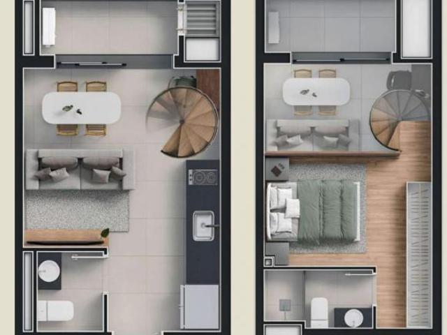 São Francisco Loft duplex com 1 suite sacada com churrasqueira