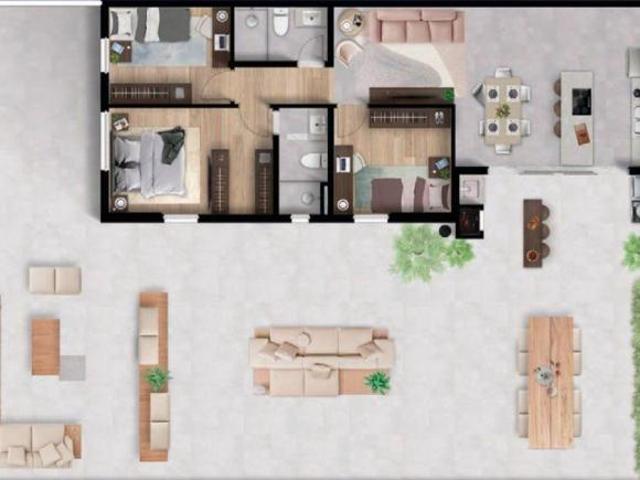 S. j. dos Pinhais Garden com 3 quartos sendo 1 suite 219m2 privativos