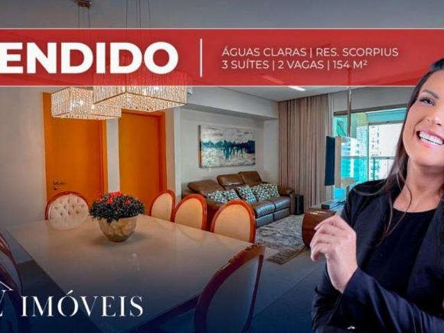 SCORPIUS | 154m² | 3 SUÍTES | MOBILIADO | ANDAR ALTO | VISTA LIVRE | ÁGUAS CLARAS