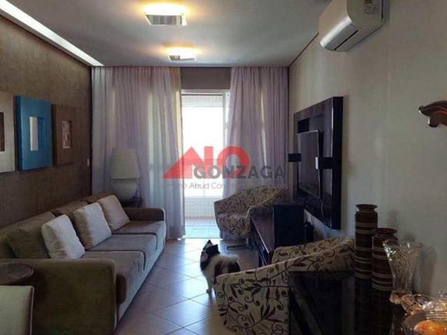 Santos quadra da praia 13º andar varanda vista mar 3 vagas de garagem no Gonzaga