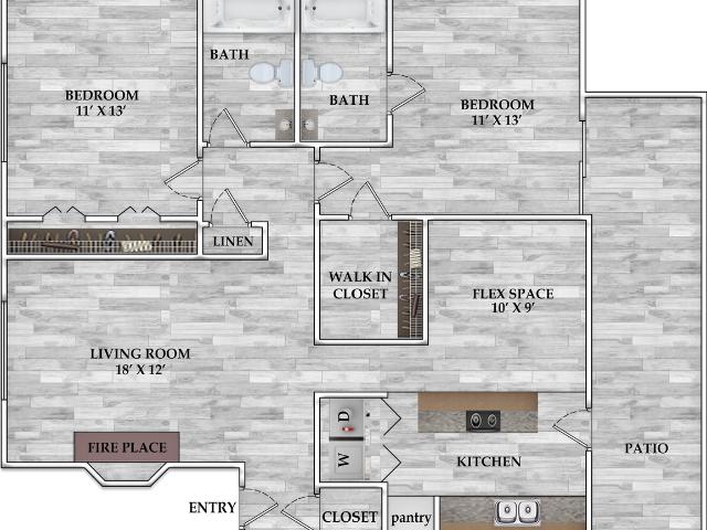 Salado At Cityview Apartments 2 Bedroom Apartment for Rent at 1000 Greens Rd, Houston, TX 77060 Greater Greenspoint