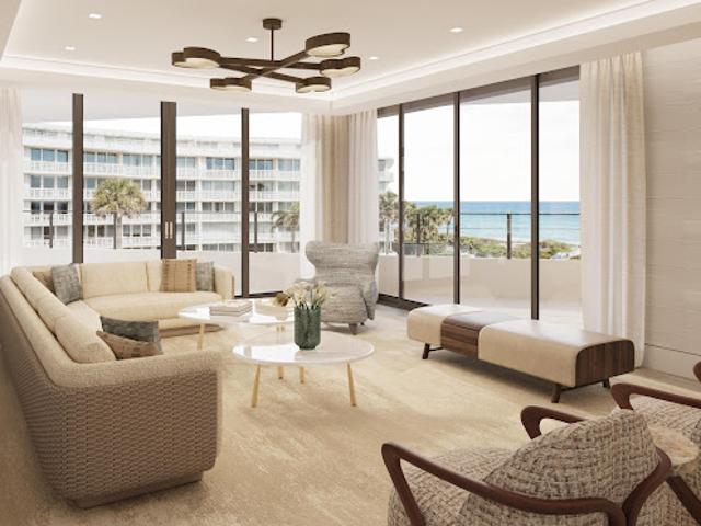 Seaside apartment with pool