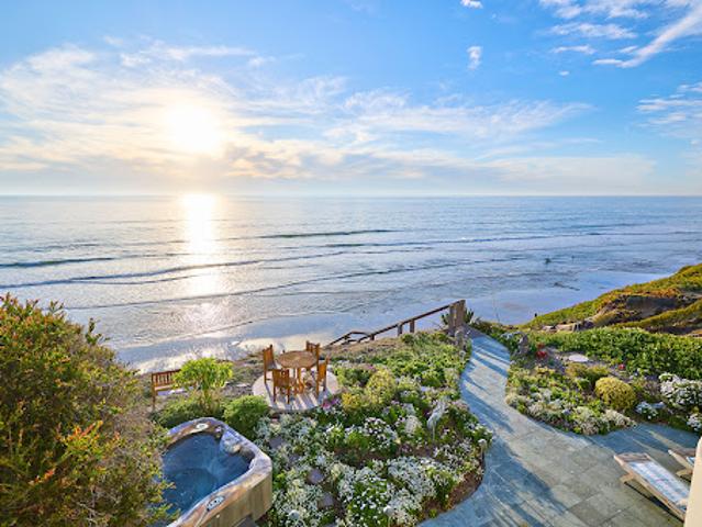 Seaside house with garden