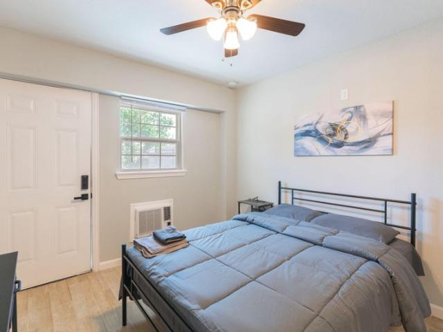 Separate studio style living with private bath and