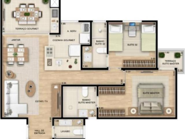 Sky Home Indaiatuba 82m2 2 suítes