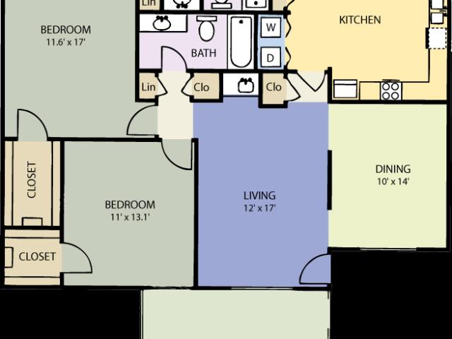 Skylar Pointe Apartments and Townhomes 2 Bedroom Apartment for Rent at 1110 El Camino Village Dr, Houston, TX 77058 Clear Lake