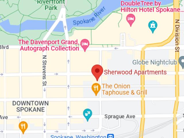Sherwood Apts Studio Apartment for Rent at 301 W Main Ave, Spokane, WA 99201 Riverside