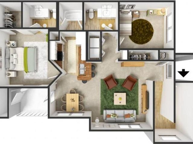 Signature Place 2 Bedroom Apartment for Rent at 9251 W 121st Pl, Overland Park, KS 66213
